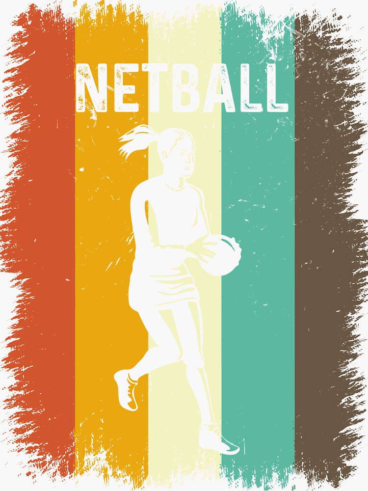 "Vintage Retro Netball" Sticker for Sale by thanhmaidesign | Redbubble