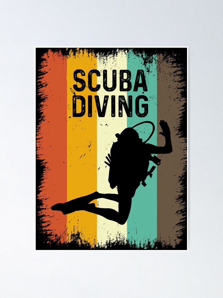 "Vintage Retro Scuba diving" Poster for Sale by thanhmaidesign | Redbubble