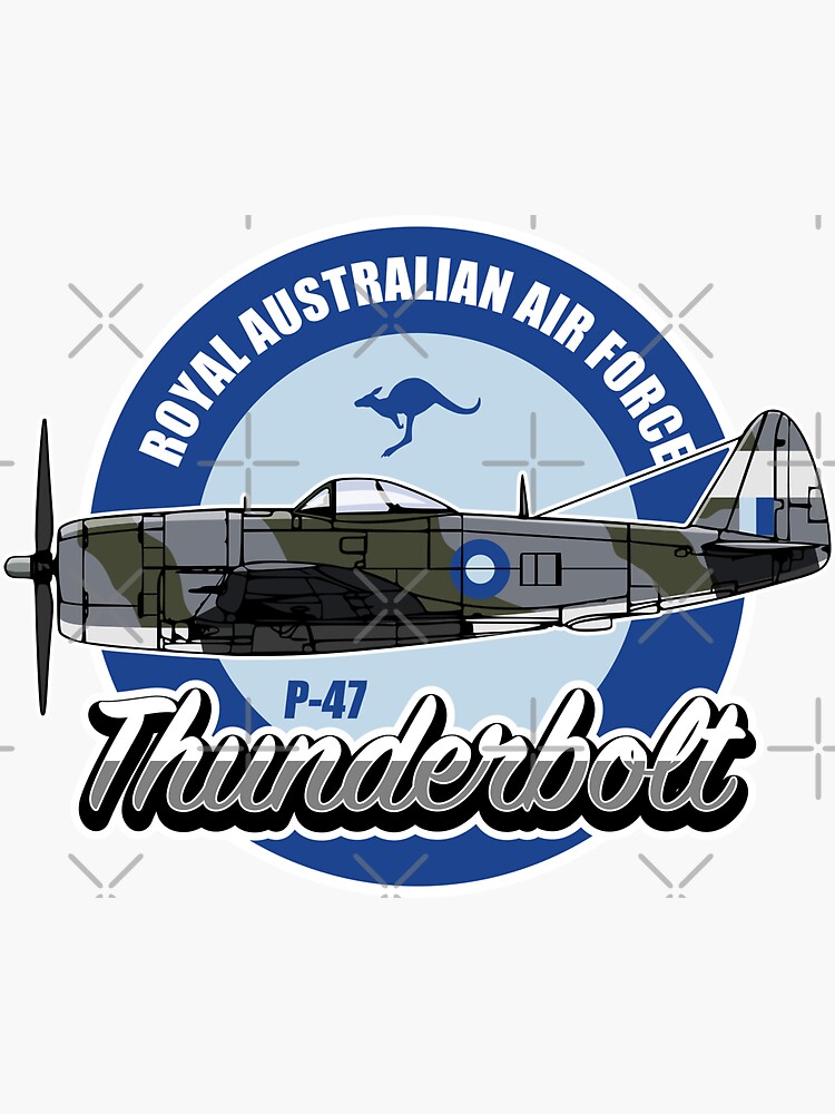 "RAAF P-47 Thunderbolt" Sticker for Sale by StrongVlad | Redbubble