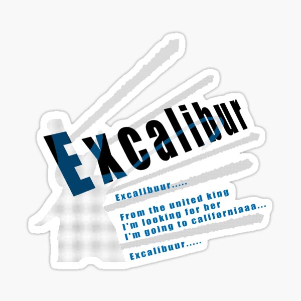 "Excalibur" Sticker for Sale by SupraDragon | Redbubble