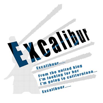 "Excalibur" Sticker for Sale by SupraDragon | Redbubble