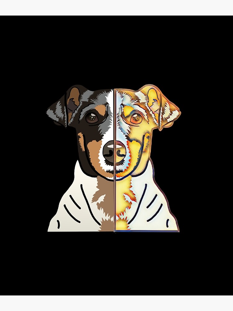 "Half and half Dog drawing" Poster for Sale by HarveyChaats | Redbubble