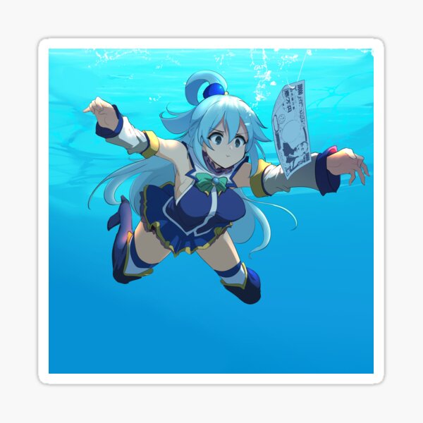 Aqua Konosuba Anime Girl Sticker For Sale By Anko97 Redbubble