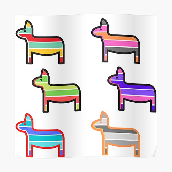 "Colorful Mule Set Pack Lucky Holographic Mule Set Pack" Poster for ...