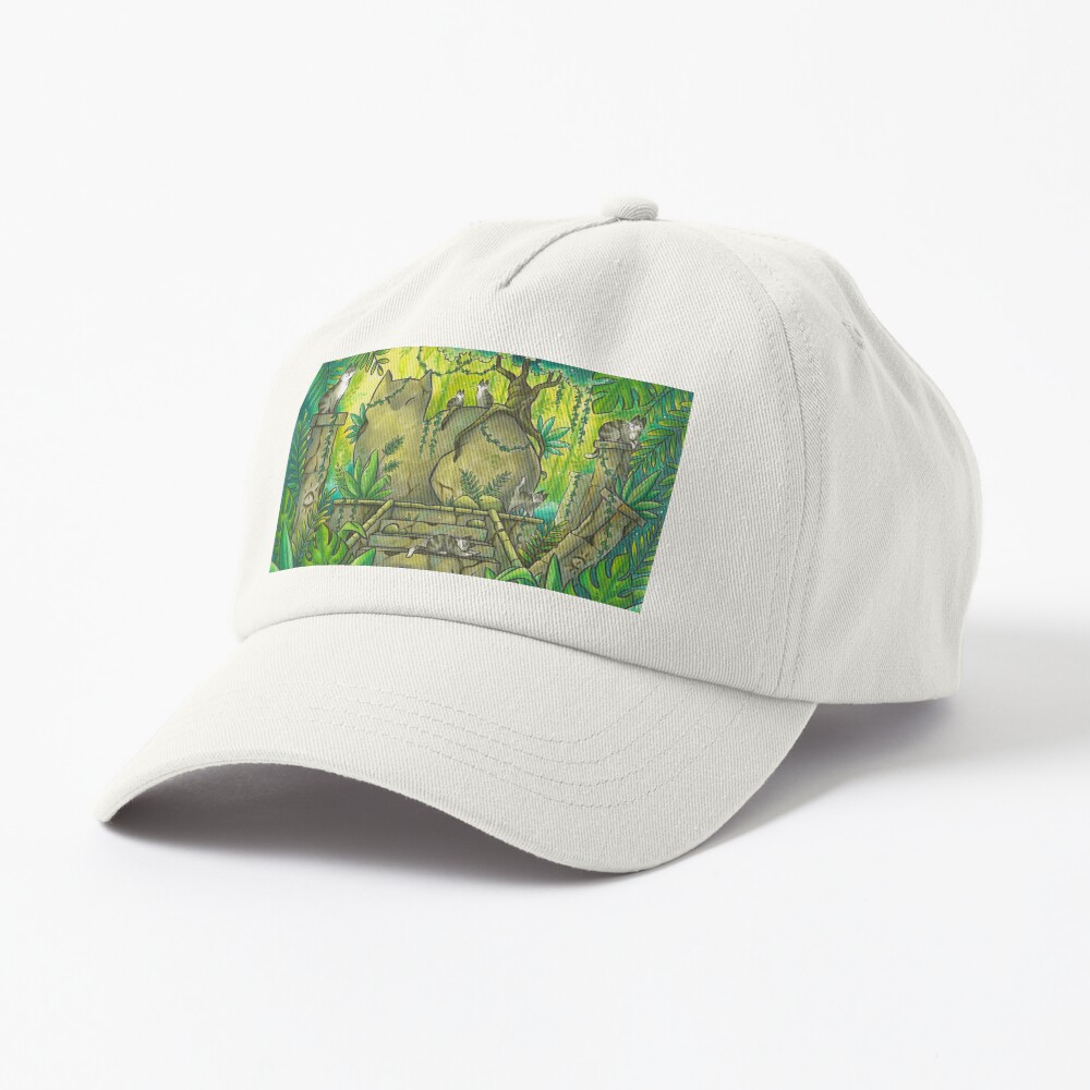 "Jungle Cat Ruins" Sticker for Sale by kattvalk | Redbubble