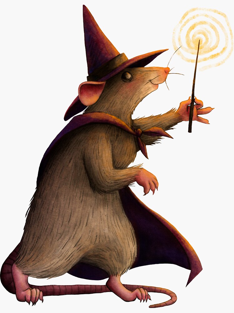 "Magic Rat" Sticker for Sale by AnnaTimkeArt | Redbubble