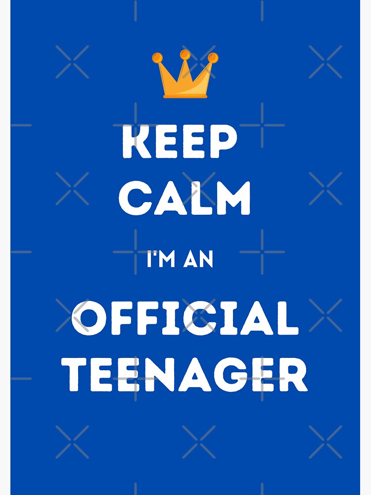 "Keep Calm You're an Official Teenager - Happy Birthday (Blue)" Sticker ...