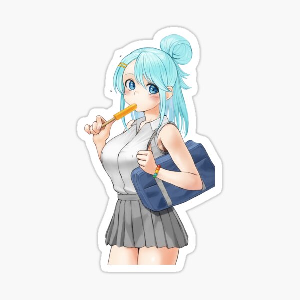 "Aqua Konosuba anime girl" Sticker for Sale by Anko97 | Redbubble