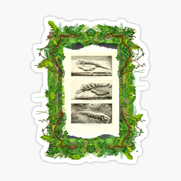 "Zoological board "Black and yellow giant smooth lizards"." Sticker for Sale by AdvanceDesign ...