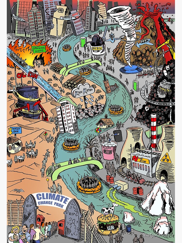 climate-change-theme-park-poster-for-sale-by-matjackson-redbubble