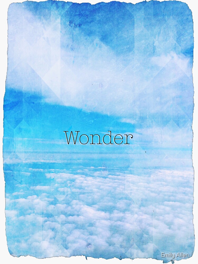"Wonder" Sticker for Sale by butterslap97 | Redbubble