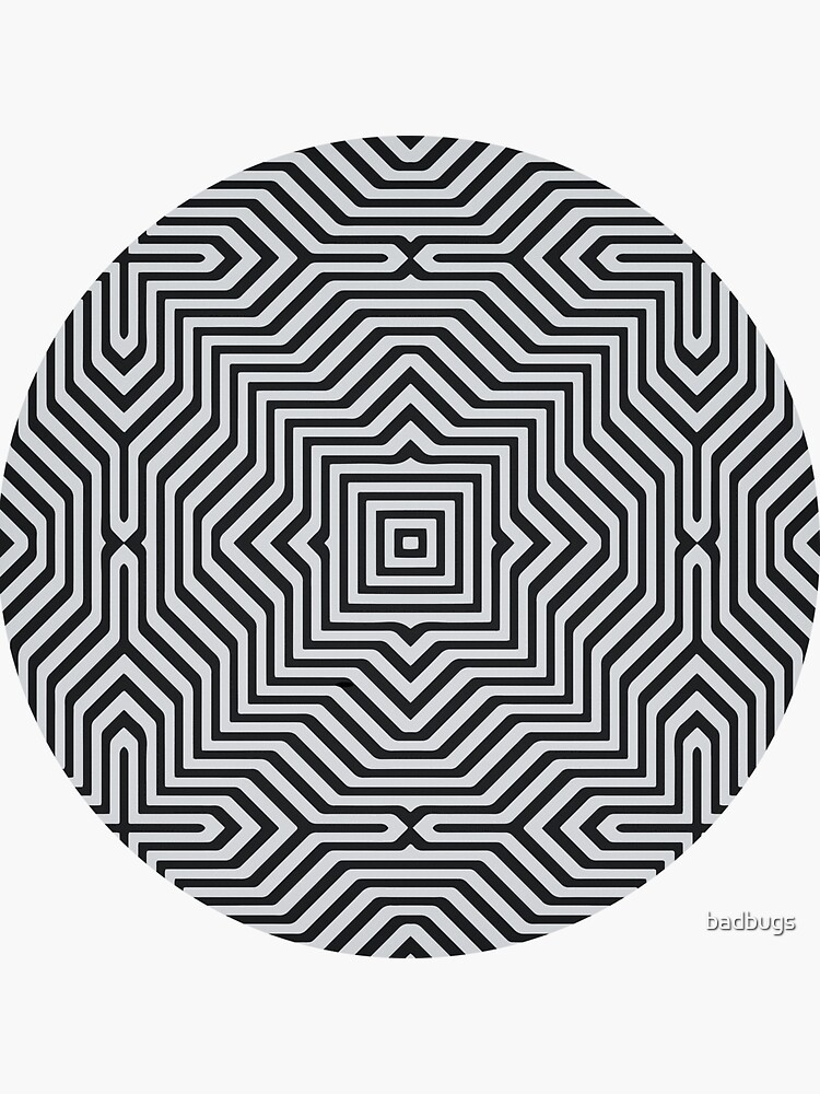 "Minimal Geometrical Optical Illusion Style Pattern in Black & White ...
