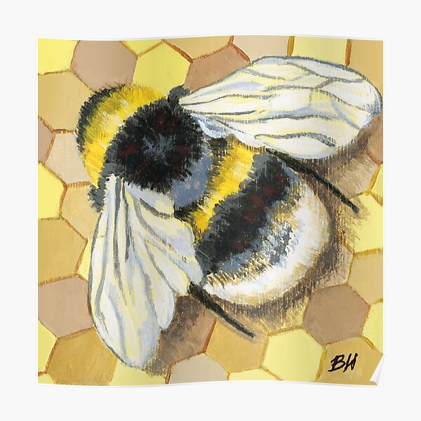 "Bumbles the Bumble Bee" Poster for Sale by BarbaraHamerArt | Redbubble