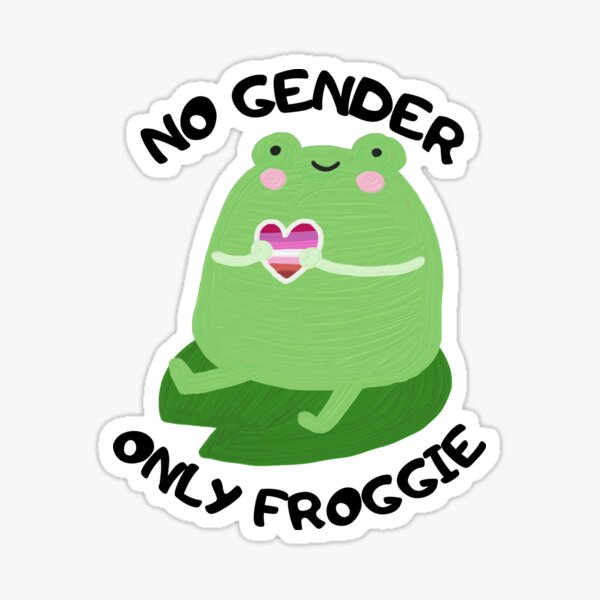 "NO GENDER ONLY FROGGIE Funny Sticker" Sticker for Sale by Avantiss ...