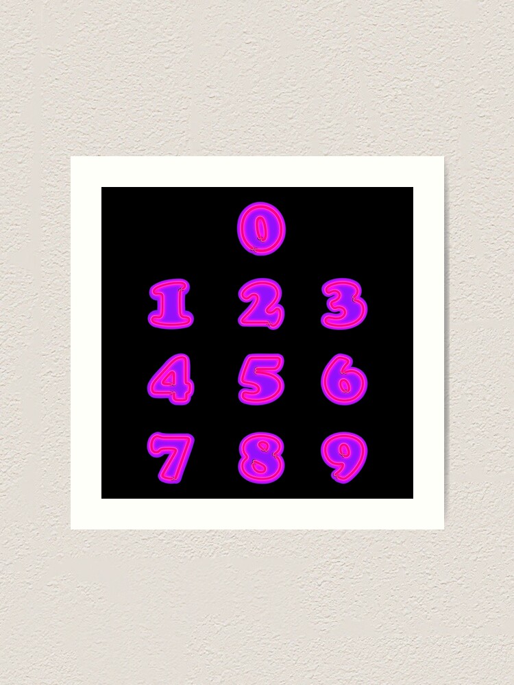 "Numberblocks Number blocks Neon Pink Purple Fun Numbers" Art Print for ...
