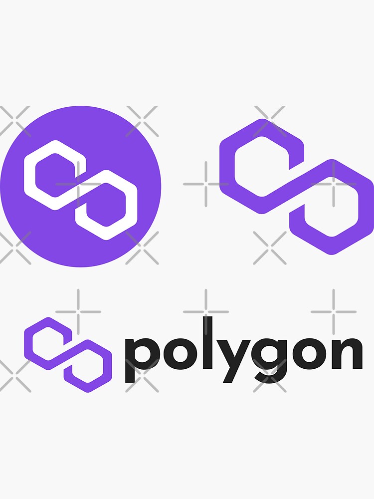 "Polygon cryptocurrency - Polygon MATIC" Sticker for Sale by DesignSOL ...