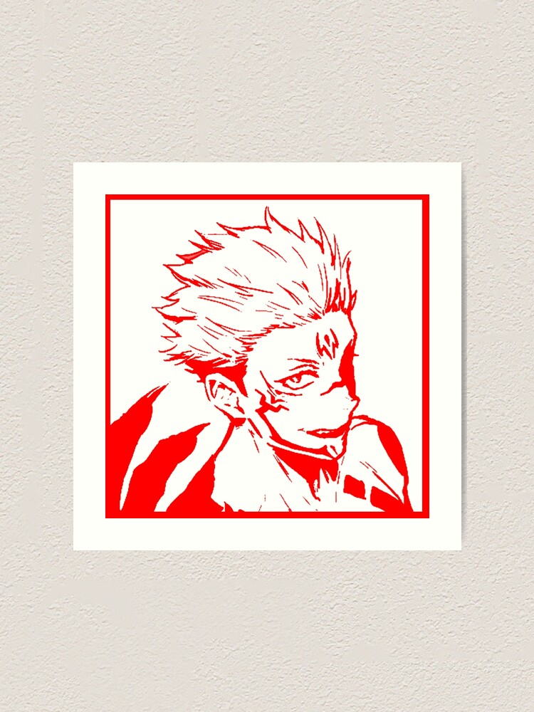 "SUKUNA white and red - Jujutsu Kaisen" Art Print for Sale by SimsGamer ...