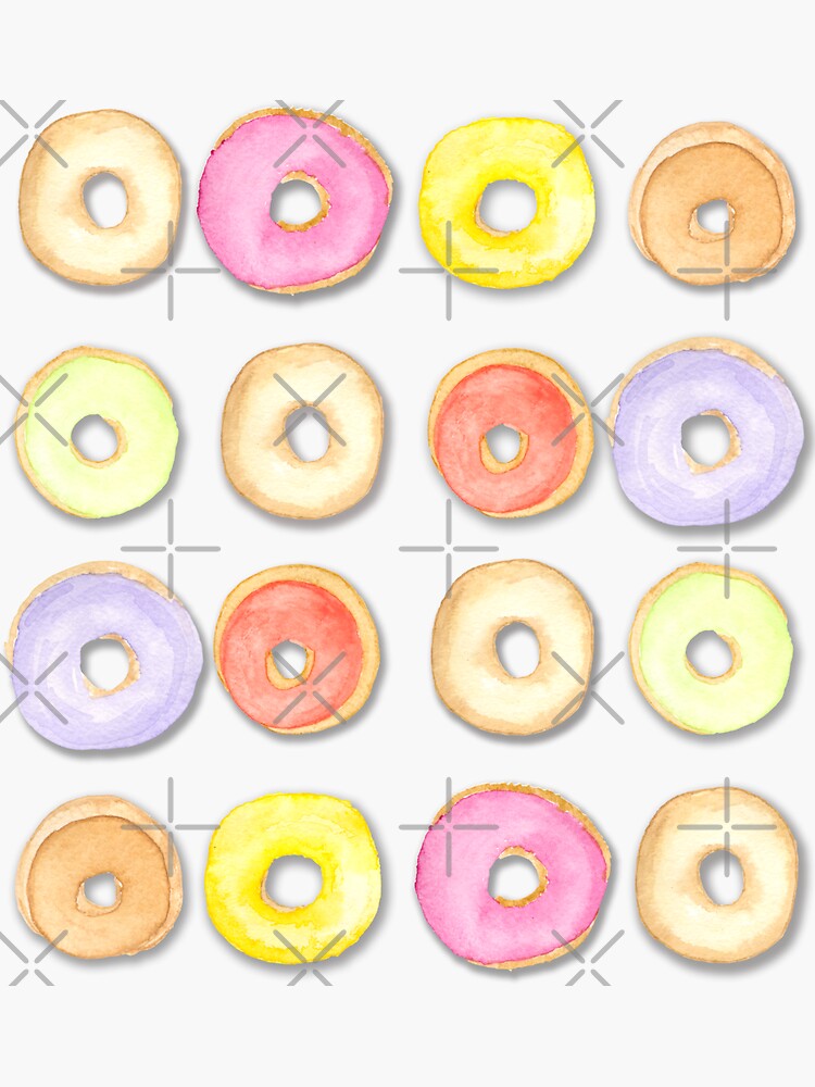 "donut donuts doughnut doughnuts (blue background)" Sticker for Sale by ...