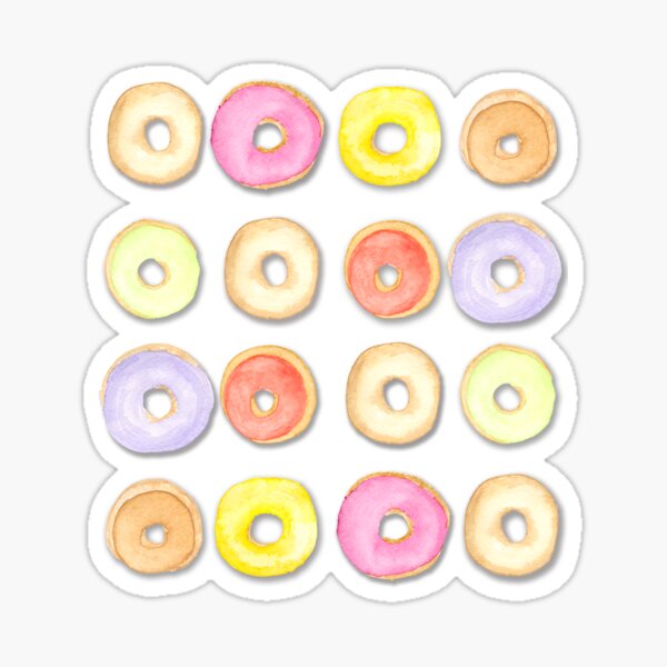 "donut donuts doughnut doughnuts (blue background)" Sticker for Sale by ...