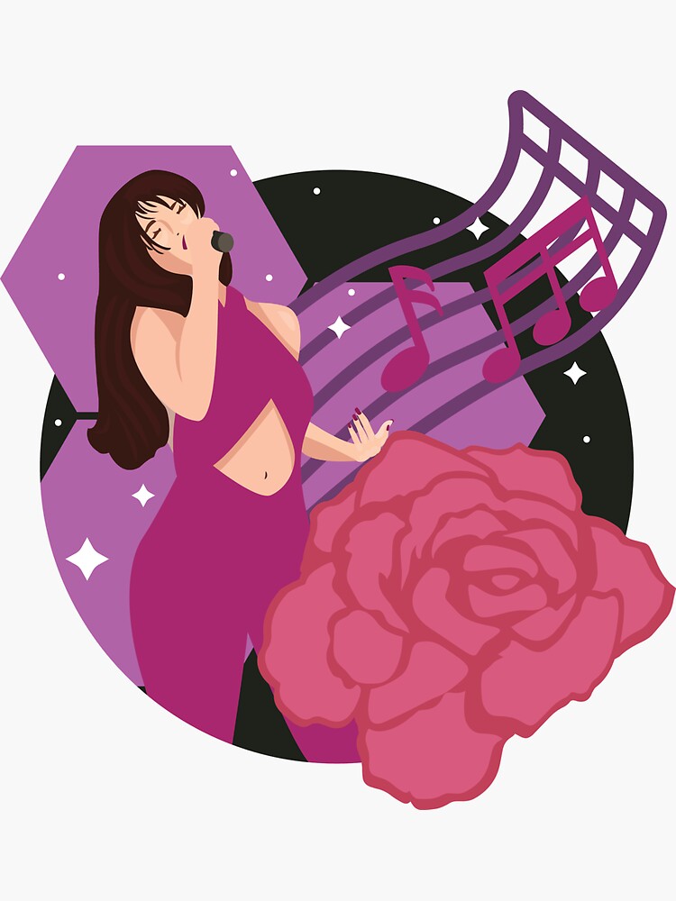 "Selena " Sticker for Sale by lucybortiz | Redbubble
