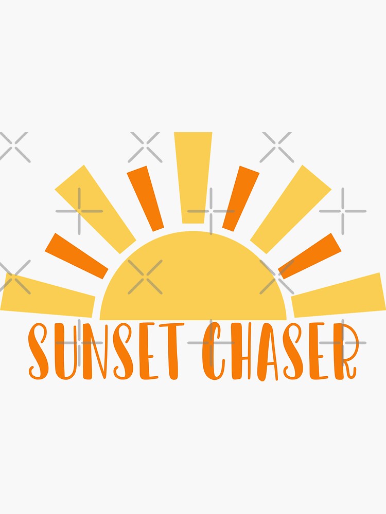 "Sunset Chaser" Sticker for Sale by ThePlum-Palette | Redbubble