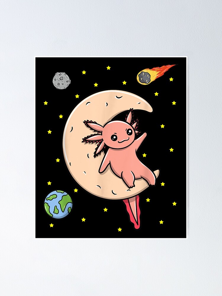 "Axolotl Moon Boy Girl" Poster for Sale by cysandy | Redbubble