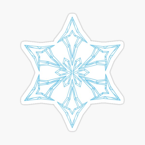 "Genshin Impact Lined Crystal Cryo Vision" Sticker by VildeMK | Redbubble