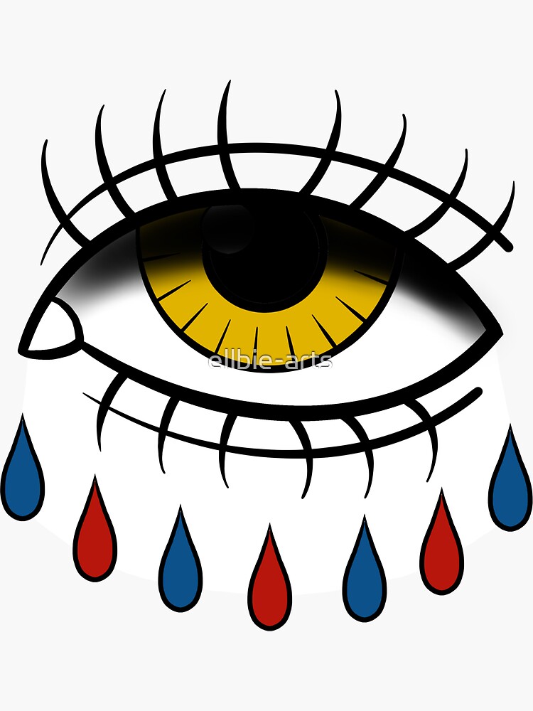 "Crying Alucard Eye Tattoo Sticker" Sticker for Sale by ellbie-arts ...