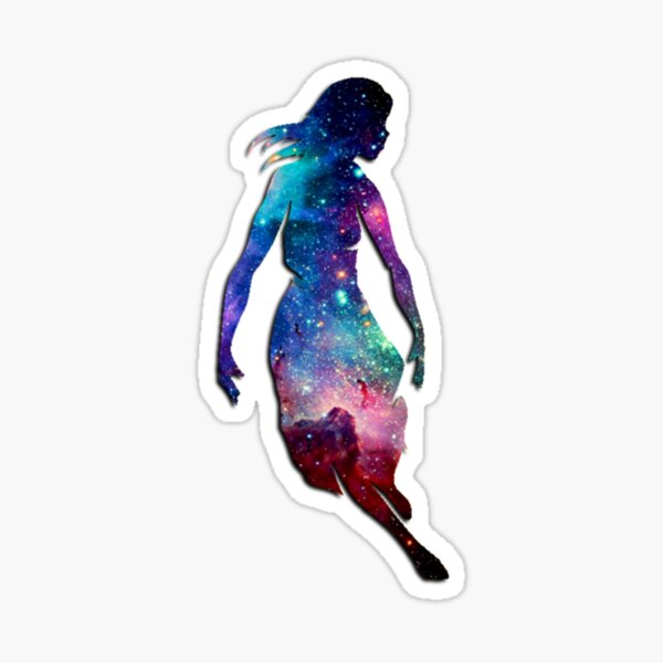 "Beautiful Girl Galaxy Logo " Sticker for Sale by Hypomermaid90 | Redbubble
