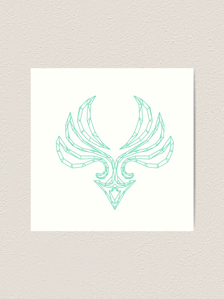 "Genshin Impact Lineart Crystal Anemo Vision" Art Print by VildeMK ...