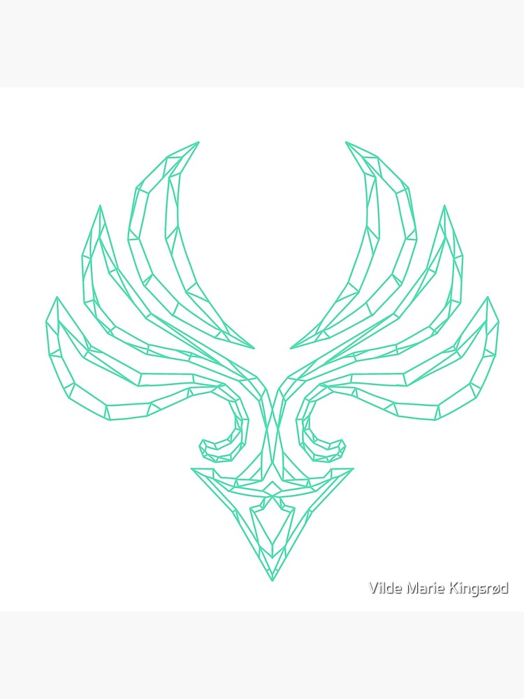 "Genshin Impact Lineart Crystal Anemo Vision" Art Print by VildeMK ...