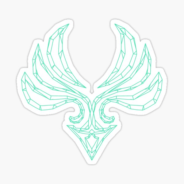 "Genshin Impact Lineart Crystal Anemo Vision" Sticker for Sale by ...