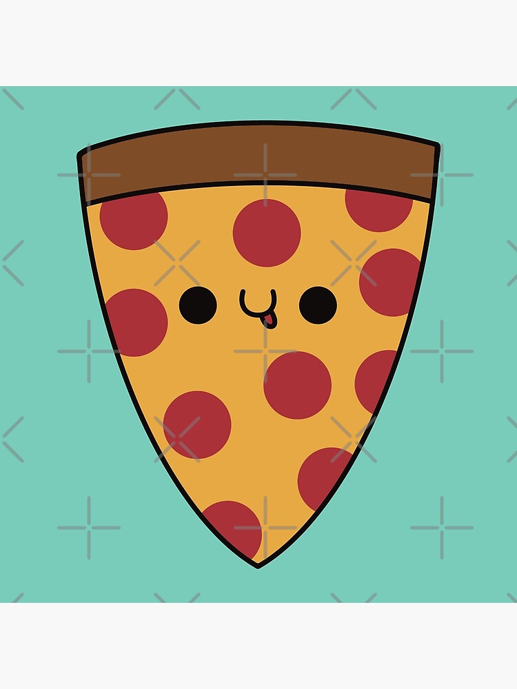 "Cute Slice Of Pepperoni Pizza - Kawaii Pepperoni Pizza" Photographic ...