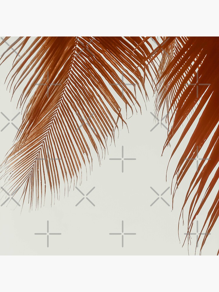 "Palm Leaves in Rust Orange" Sticker for Sale by Interpret108 | Redbubble