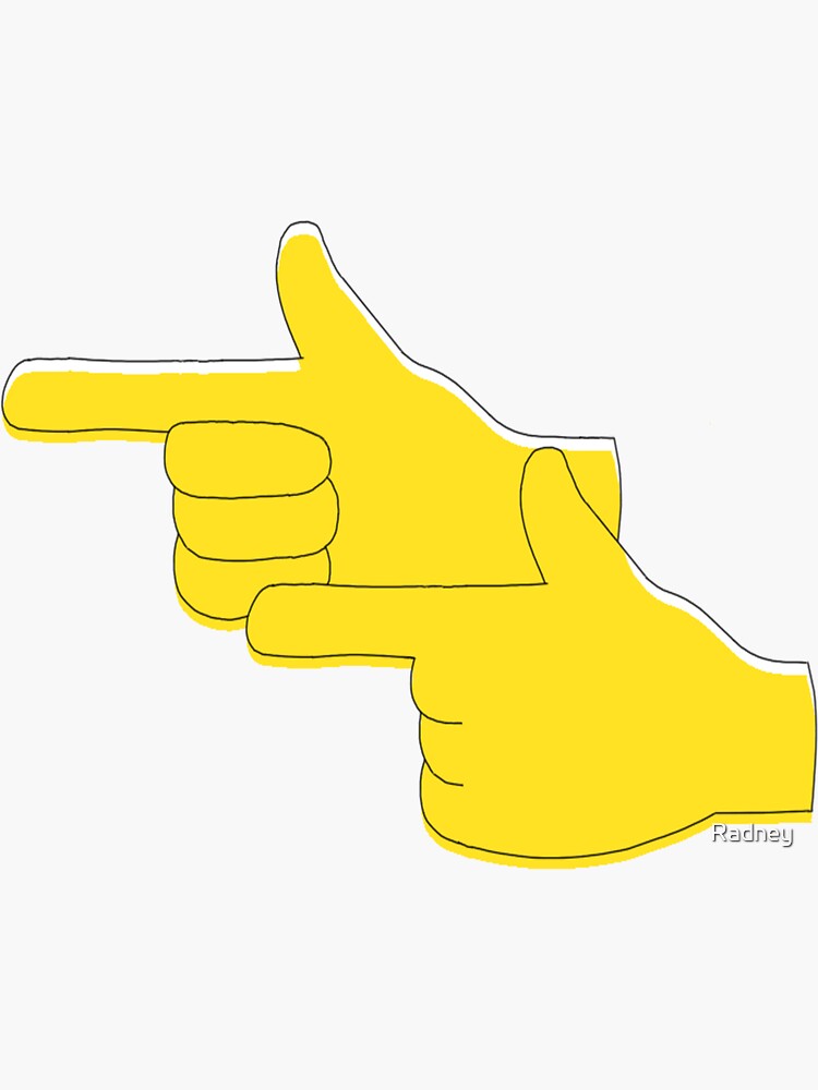 "Finger Guns" Sticker for Sale by Radney | Redbubble