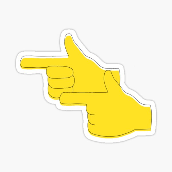 "Finger Guns" Sticker for Sale by Radney | Redbubble