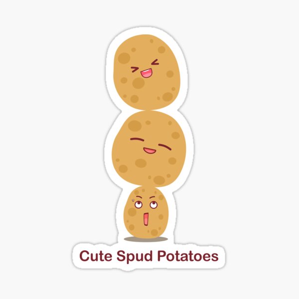 "Cute Spud Potatoes" Sticker for Sale by MyLittleOcean | Redbubble
