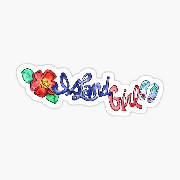 Island girl sticker Paper Bumper Stickers Stickers, Labels & Tags etna ...