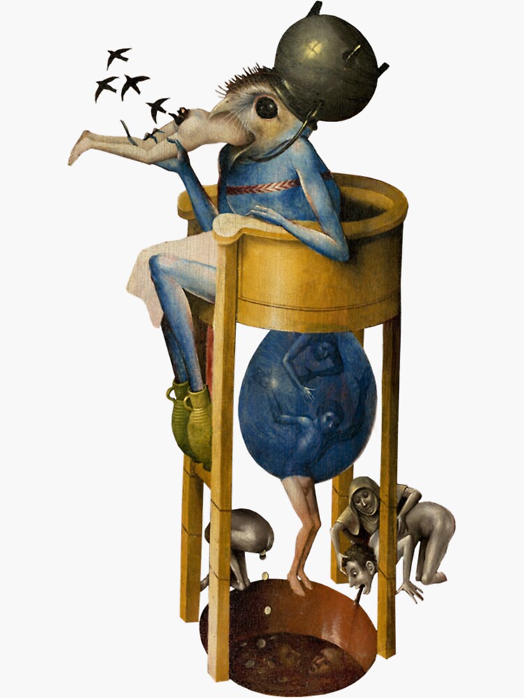 "Hieronymus Bosch - Devil on Night Chair Classic" Sticker by ...