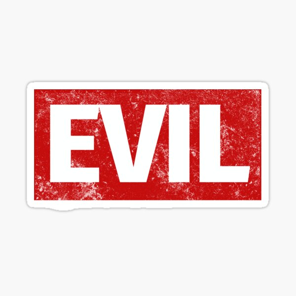 " Backwards letter EVIL." Sticker for Sale by ChanJrStore | Redbubble