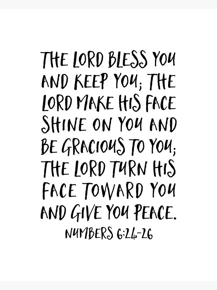 "The Lord Bless You And Keep You, Numbers 6:24-26, Scripture Art ...