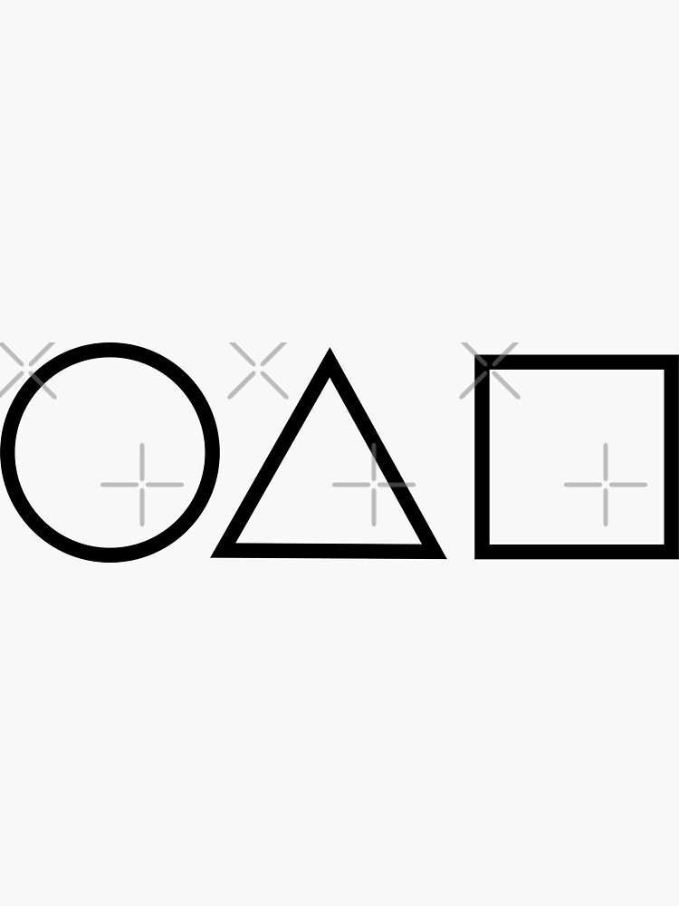 "Circle Triangle Square Squid Game" Sticker for Sale by ZavageDesigns ...