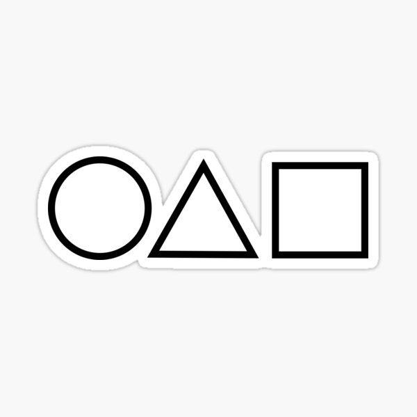 "Circle Triangle Square Squid Game" Sticker for Sale by ZavageDesigns ...