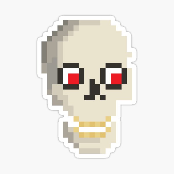 "Pixel Skull" Sticker by blb1014 | Redbubble
