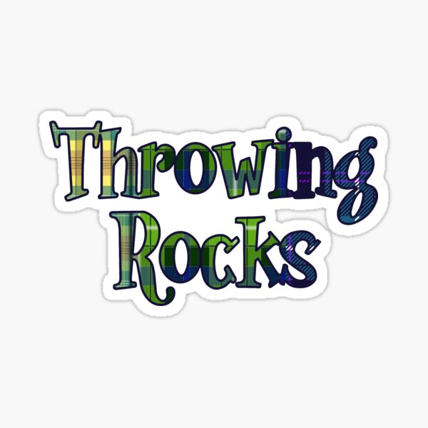 "Throwing Rocks" Sticker for Sale by BroManceWear | Redbubble