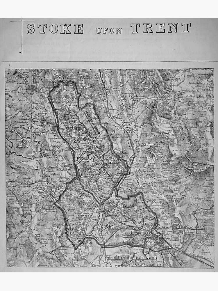 "Map of Stoke on Trent" Sticker for Sale by IsIt | Redbubble