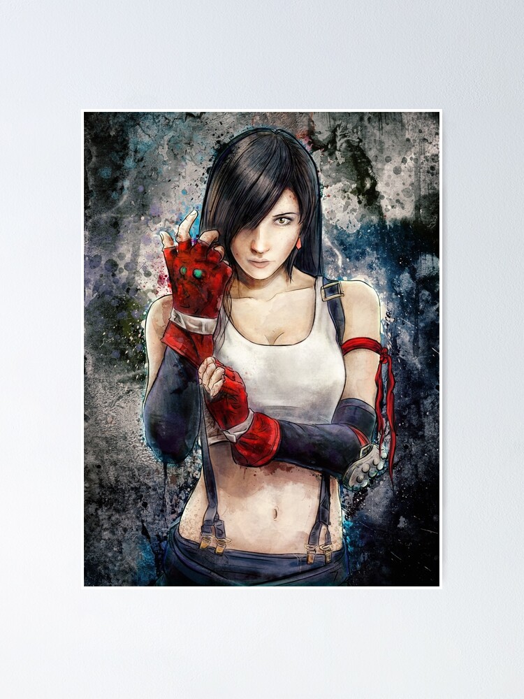 "Tifa Lockhart FF7 Portrait" Poster for Sale by barrettbiggers | Redbubble