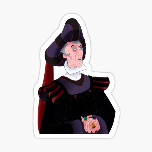 "Frollo, Hunchback of Notre Dame" Sticker for Sale by CarlyDrawings ...