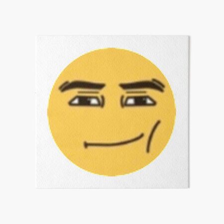 "roblox man face emoji" Art Board Print for Sale by asianqueen | Redbubble