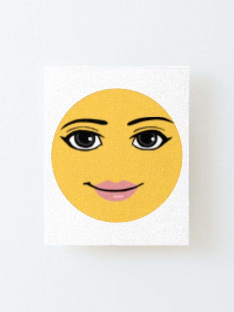 "roblox woman face emoji" Mounted Print by asianqueen | Redbubble